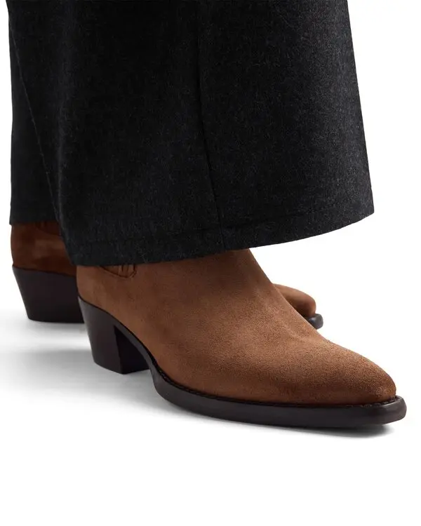 Prada Suede Booties - Brown
