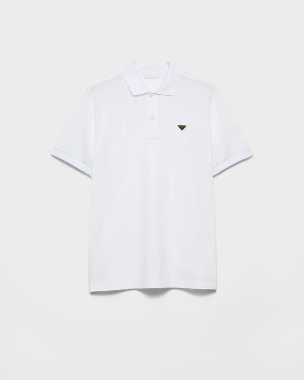Prada Piqué Polo Shirt - White