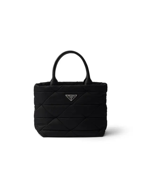 Prada Small Padded Re-nylon Tote - Black