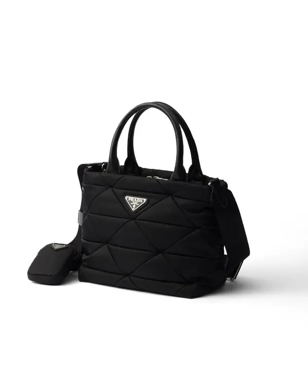 Prada Small Padded Re-nylon Tote - Black