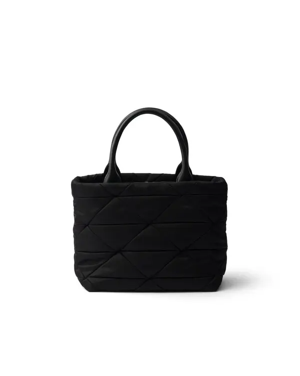 Prada Small Padded Re-nylon Tote - Black