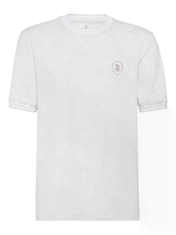 Brunello Cucinelli Logo-embroidered Crew-neck T-shirt