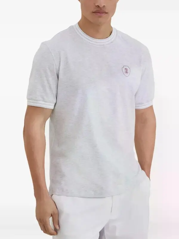 Brunello Cucinelli Logo-embroidered Crew-neck T-shirt