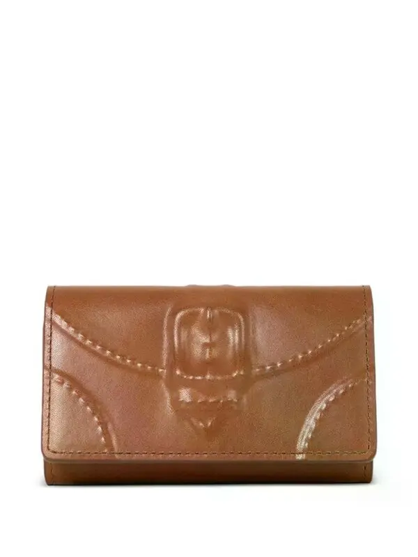 Mihara Yasuhiro Embossed-leather Key Case - Brown