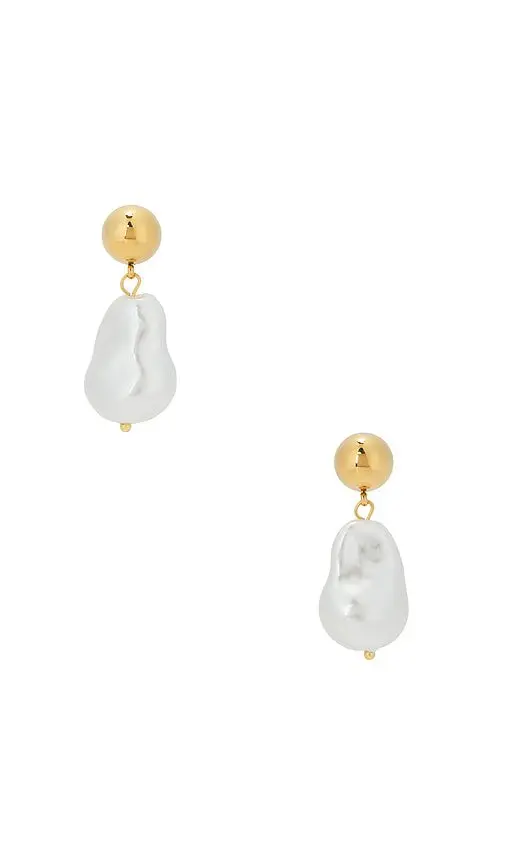 AMBER SCEATS Honey Faux Dangle Earrings - Pearl