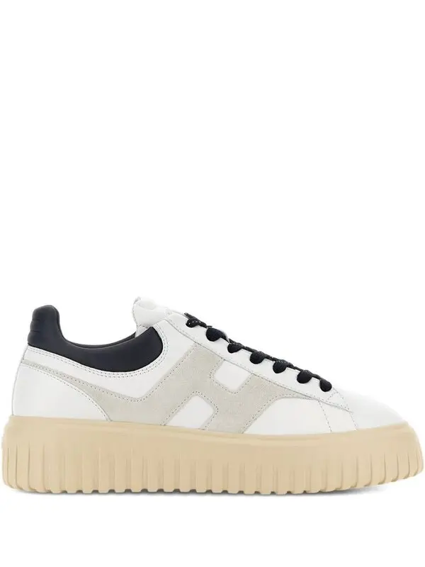 Hogan H-stripes Leather Sneakers - White