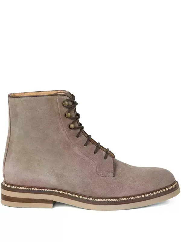 Brunello Cucinelli Lace-up Suede Boots