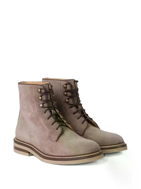 Brunello Cucinelli Lace-up Suede Boots