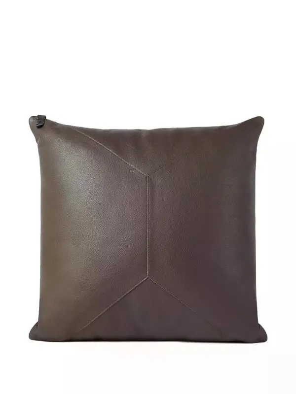 Brunello Cucinelli Leather Cushion - Cigar