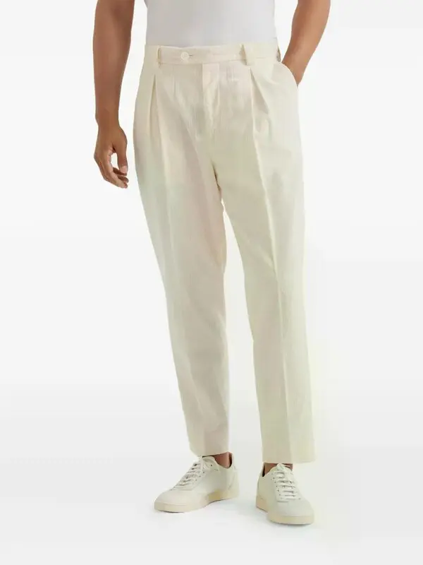 Brunello Cucinelli Cotton Straight-leg Trousers