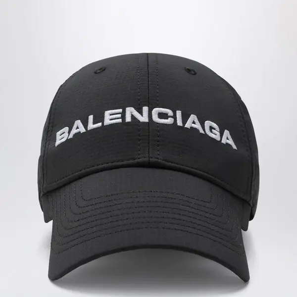 Balenciaga Logo Baseball Cap - Black