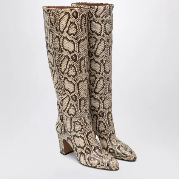 Paris Texas Lavinia Python Printed Leather Boots