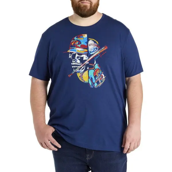 ROBERT GRAHAM BY DXL Big & Tall Skull Slugger Graphic Tee