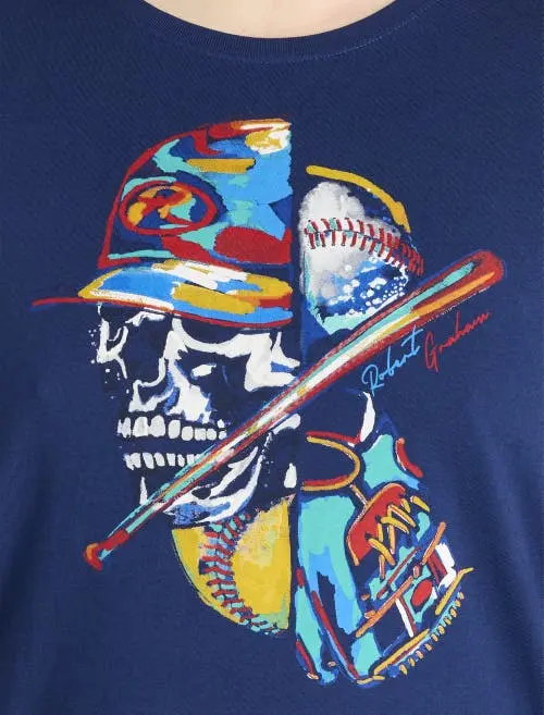 ROBERT GRAHAM BY DXL Big & Tall Skull Slugger Graphic Tee