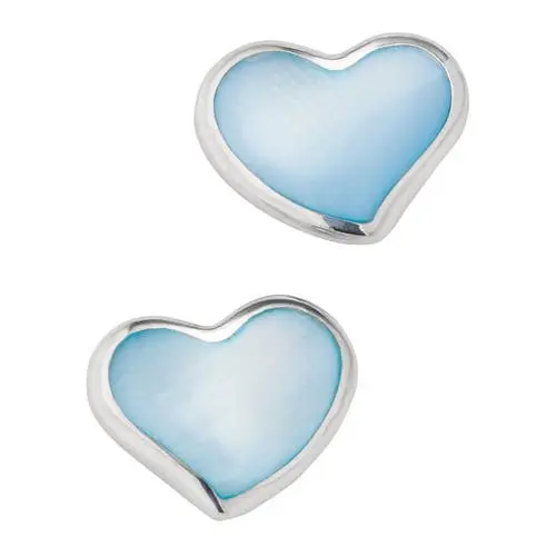 JAN LESLIE Heart Stud Earring Set - Blue