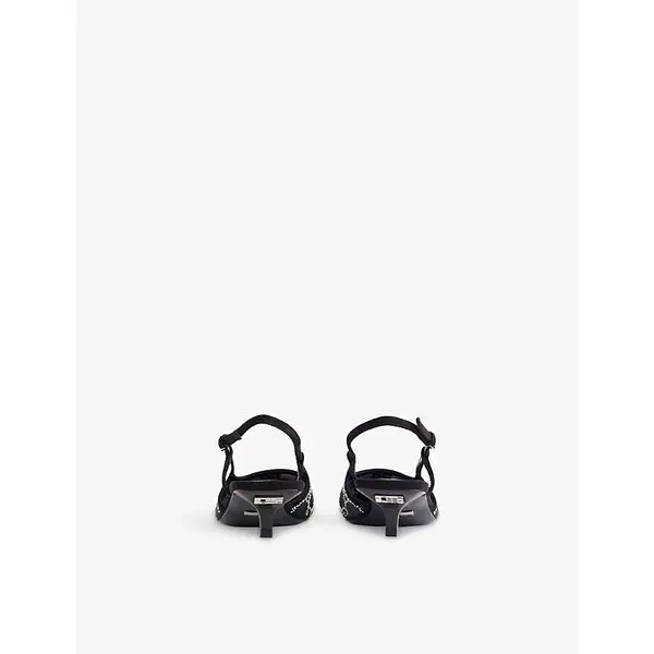 Gucci Gg Crystal Embellished Slingback Pumps