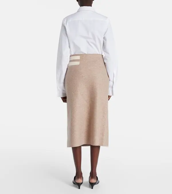 JIL SANDER Wool-blend Midi Skirt