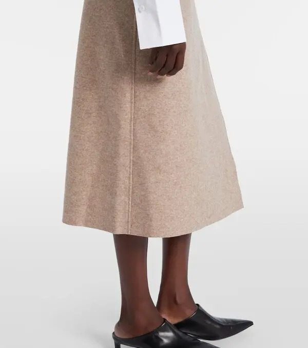 JIL SANDER Wool-blend Midi Skirt