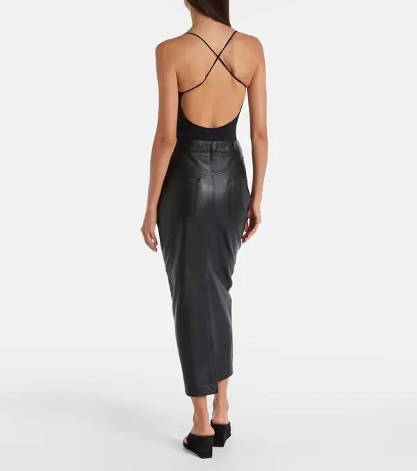 Wardrobe.NYC Open-back Bodysuit - Black
