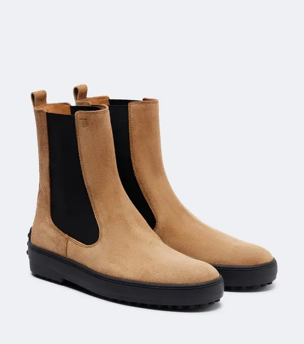 TOD'S Suede Chelsea Boots - Brown
