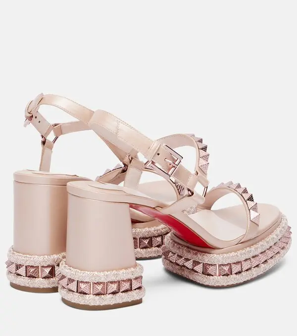 CHRISTIAN LOUBOUTIN Superaclou 85 Leather Platform Sandals