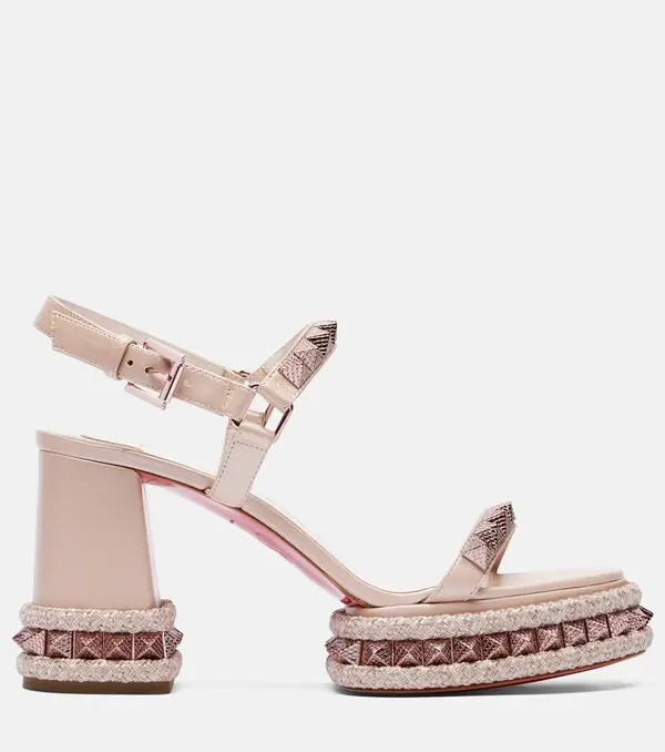 CHRISTIAN LOUBOUTIN Superaclou 85 Leather Platform Sandals
