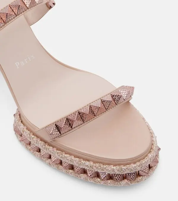 CHRISTIAN LOUBOUTIN Superaclou 85 Leather Platform Sandals