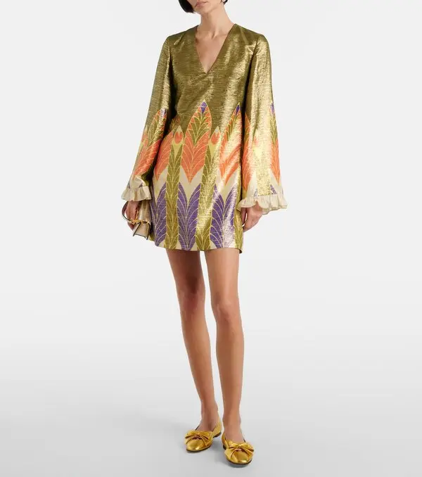 Valentino Garavani Bowow Metallic Leather Ballet Flats - Gold