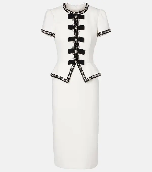 Jenny Packham Bisou Crystal-embellished Midi Dress