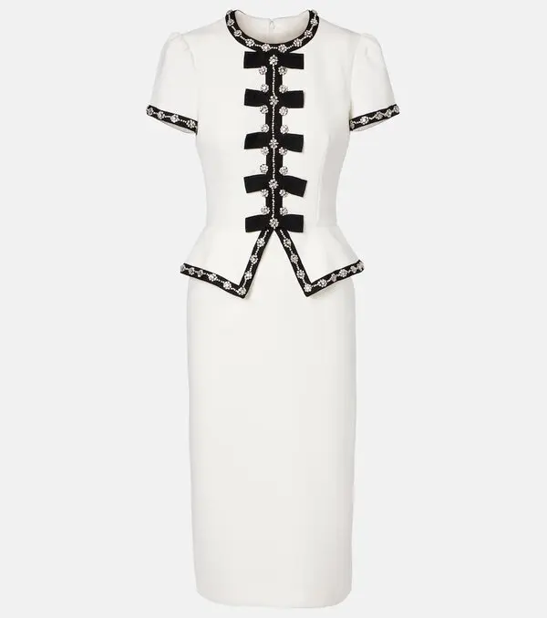 Jenny Packham Bisou Crystal-embellished Midi Dress