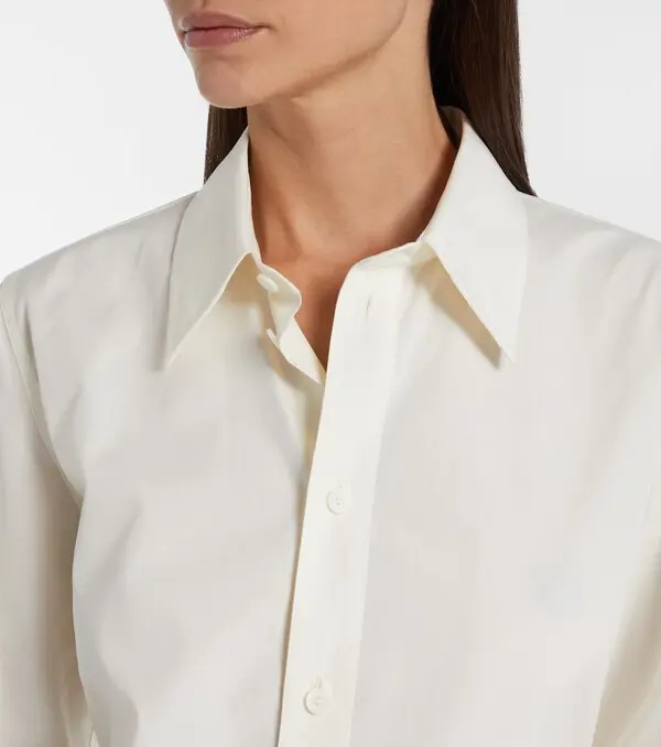 TOD'S Belted Cotton Poplin Shirt