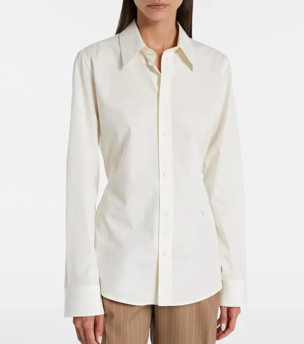 TOD'S Belted Cotton Poplin Shirt