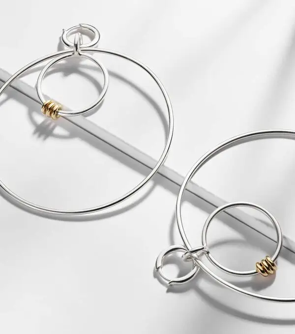 SPINELLI KILCOLLIN Echo Sterling And 18kt Gold Hoop Earrings