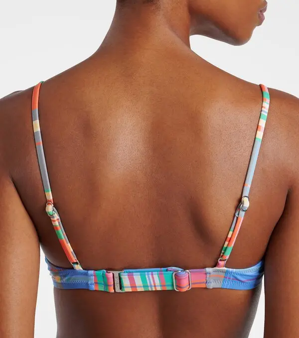 Polo Ralph Lauren Balconette Bikini Top Checked - Multicoloured