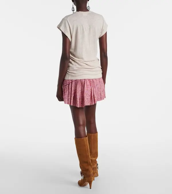MARANT ETOILE Linen T-shirt - Beige