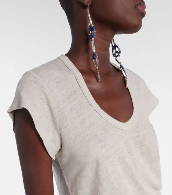 MARANT ETOILE Linen T-shirt - Beige