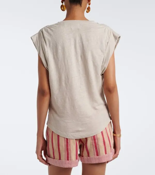 MARANT ETOILE Linen T-shirt - Beige