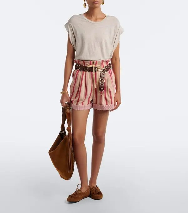 MARANT ETOILE Linen T-shirt - Beige