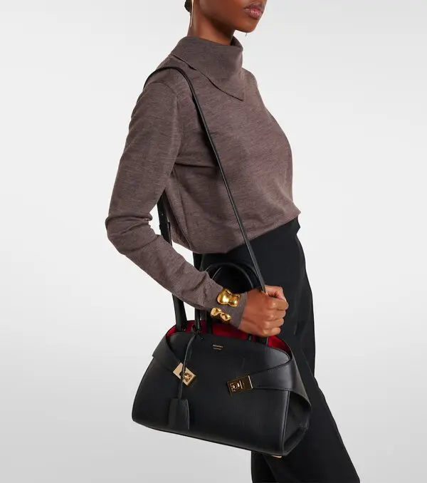 FERRAGAMO Leather Tote Bag - Black