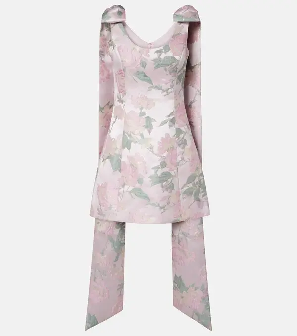 MARKARIAN Gita Floral Brocade Minidress - Pink