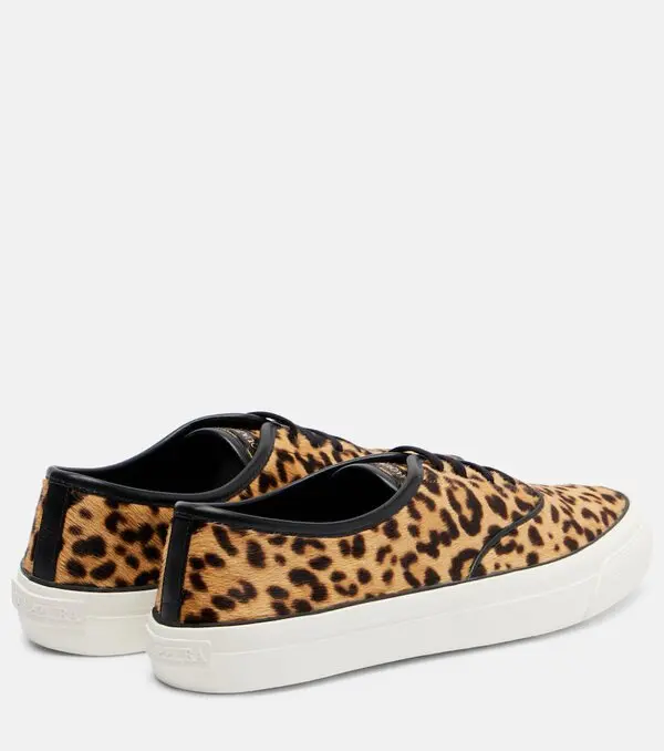 AQUAZZURA Animal-printed Leather Sneakers