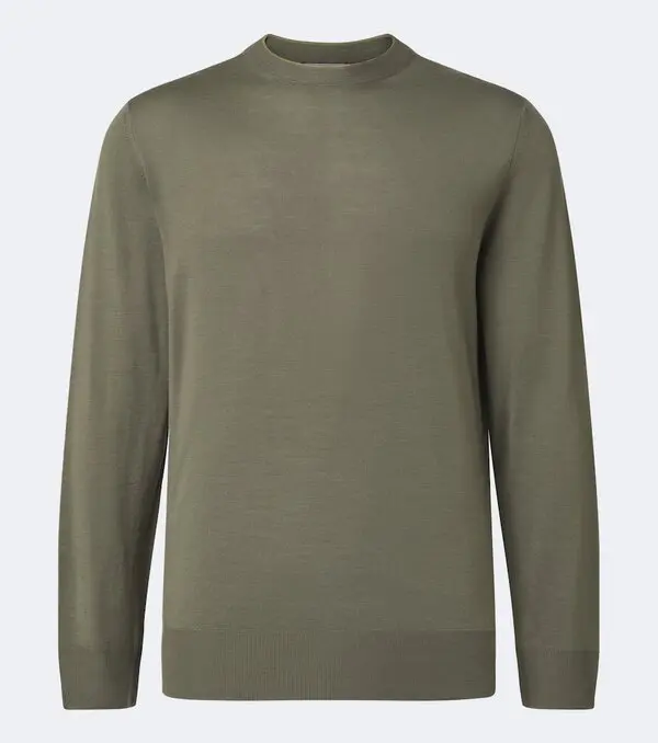 Canali Wool Crewneck Sweater - Green