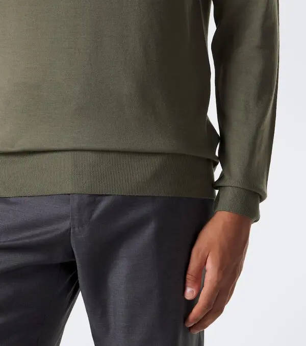 Canali Wool Crewneck Sweater - Green