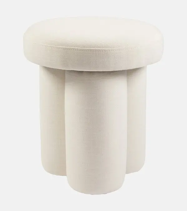 101 COPENHAGEN Big Foot Linen Stool - White