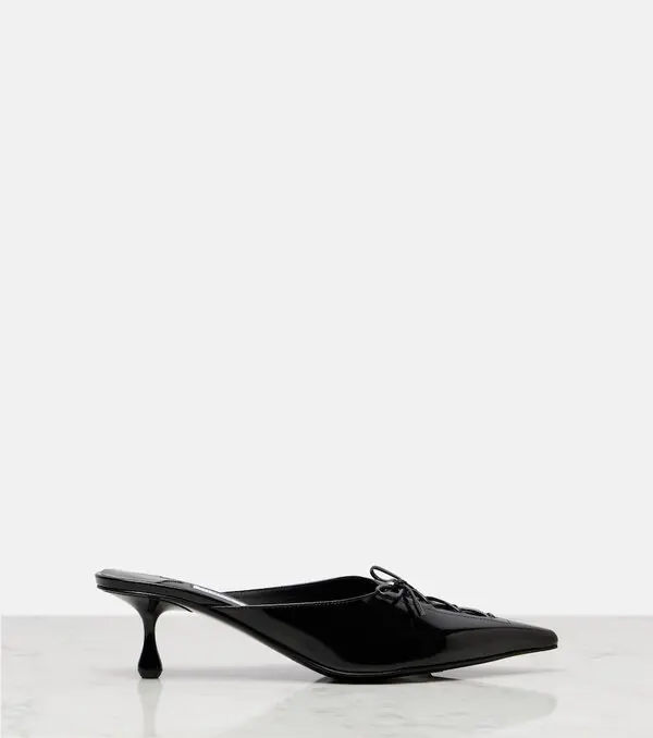JIMMY CHOO Scarlett 50 Leather Mules - Black
