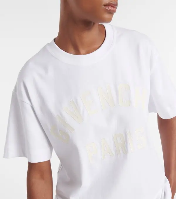 Givenchy Paris Logo Cotton Jersey T-shirt - White