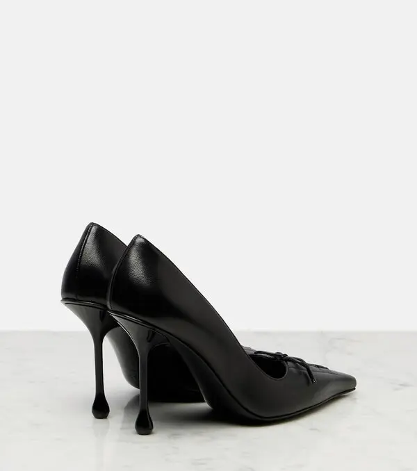 JIMMY CHOO Scarlett 95 Leather Pumps - Black