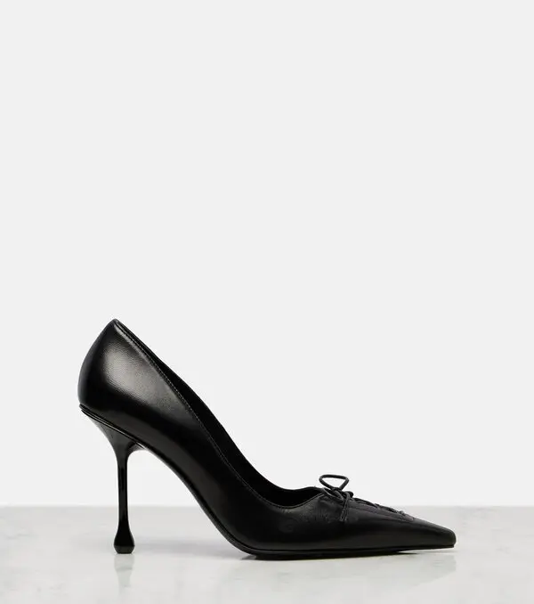 JIMMY CHOO Scarlett 95 Leather Pumps - Black
