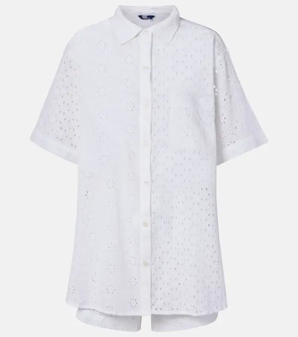 Polo Ralph Lauren Cotton Shirt And Bermuda Shorts Set - White