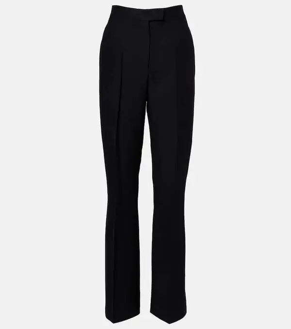 FERRAGAMO High-rise Faille Straight Pants